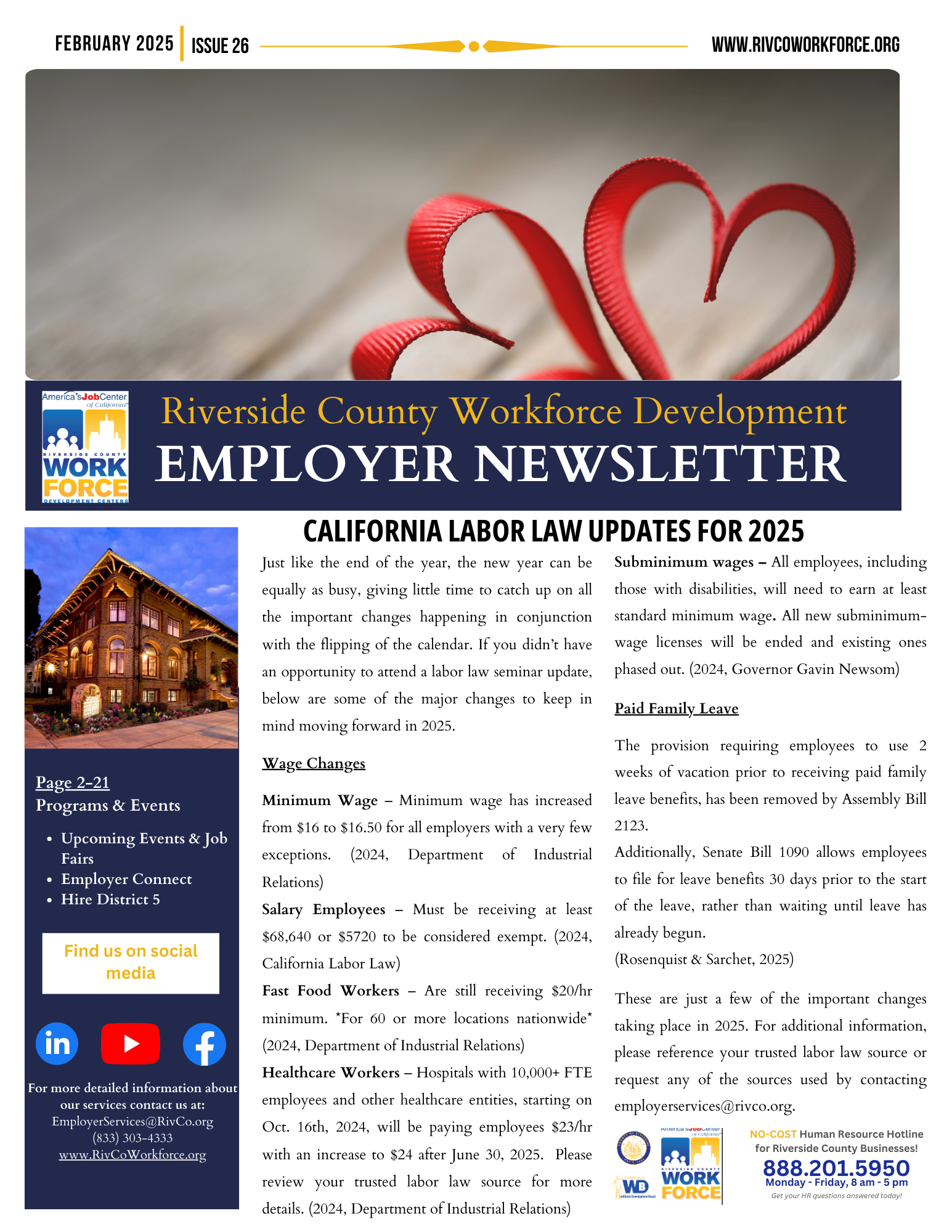 February Riverside County Workforce Development Newsletter