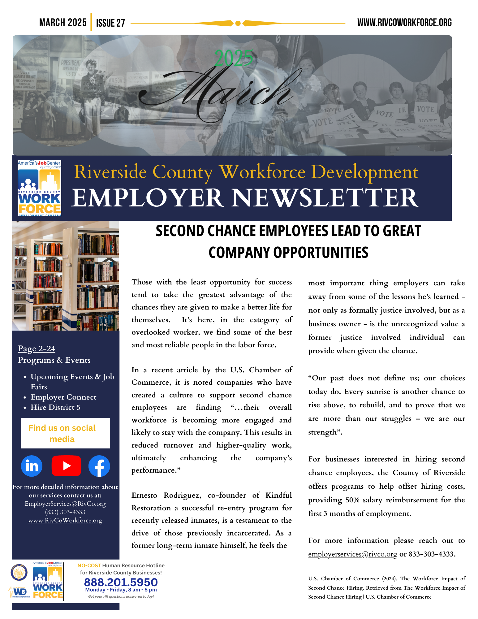Riverside County Workforce Development March Newsletter