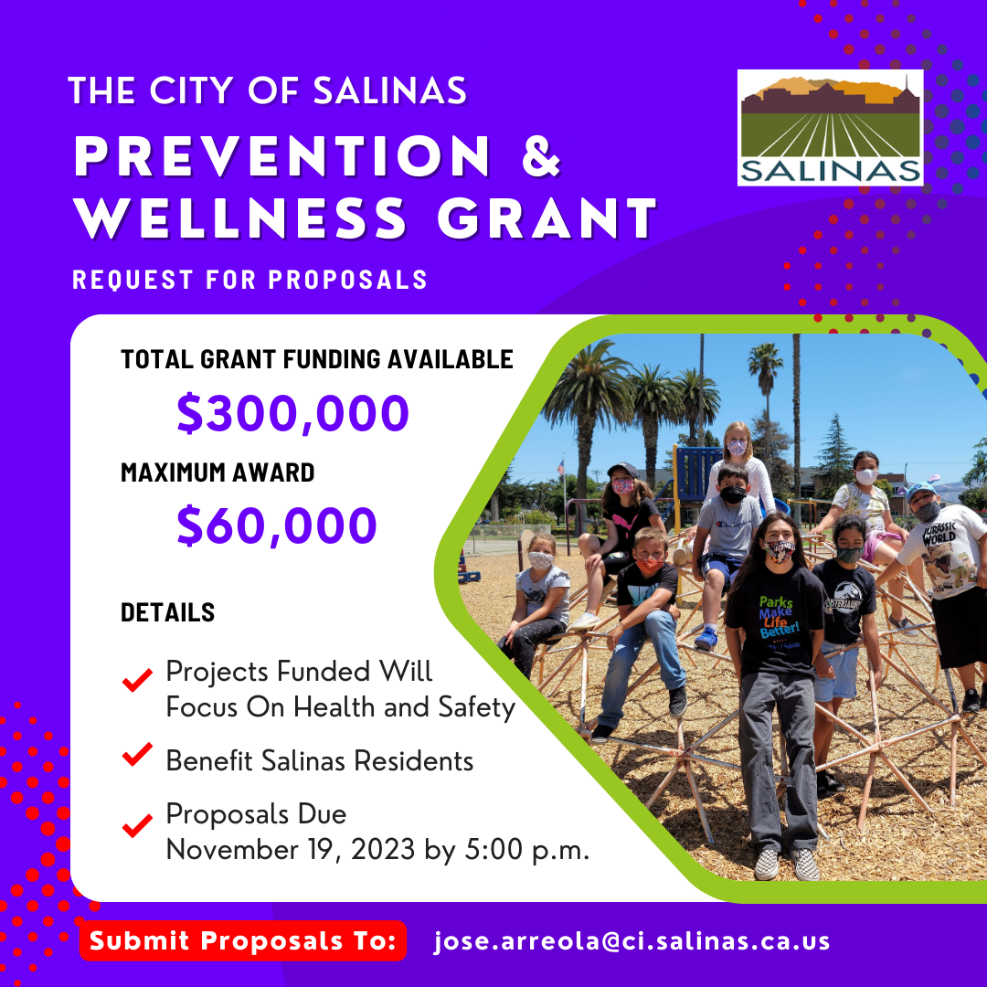 NOW OPEN: Prevention & Wellness Grant
