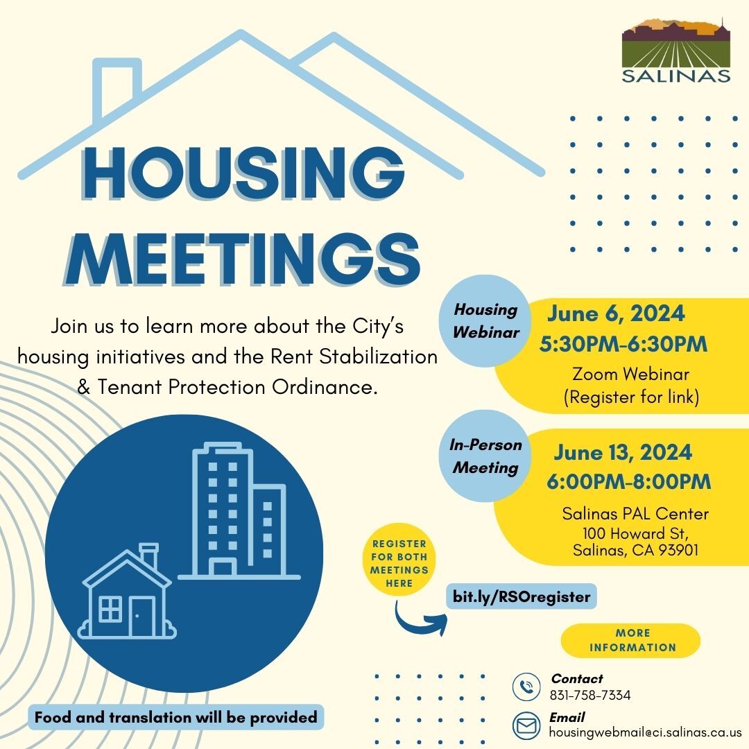 City of Salinas: Upcoming Housing Meetings