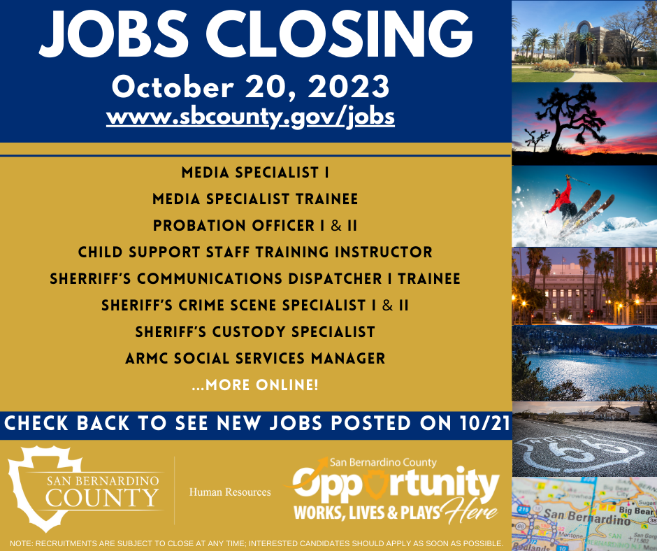 San Bernardino County Update: Oct. 19, 2023