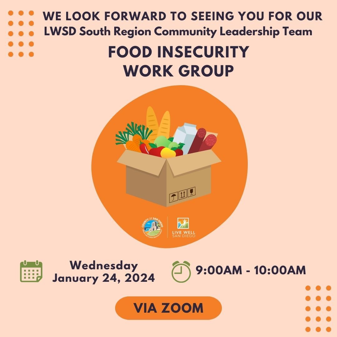 Join Us Tomorrow! LWSD SRCLT Food Insecurity Work Group 1/24 9:00 AM