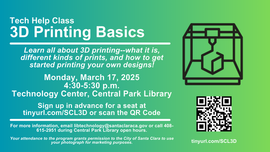 CENTRAL: Tech Help Class - 3D Printing Basics