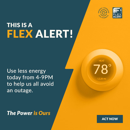 This is a Flex Alert! Save Energy to Help Avoid Outages