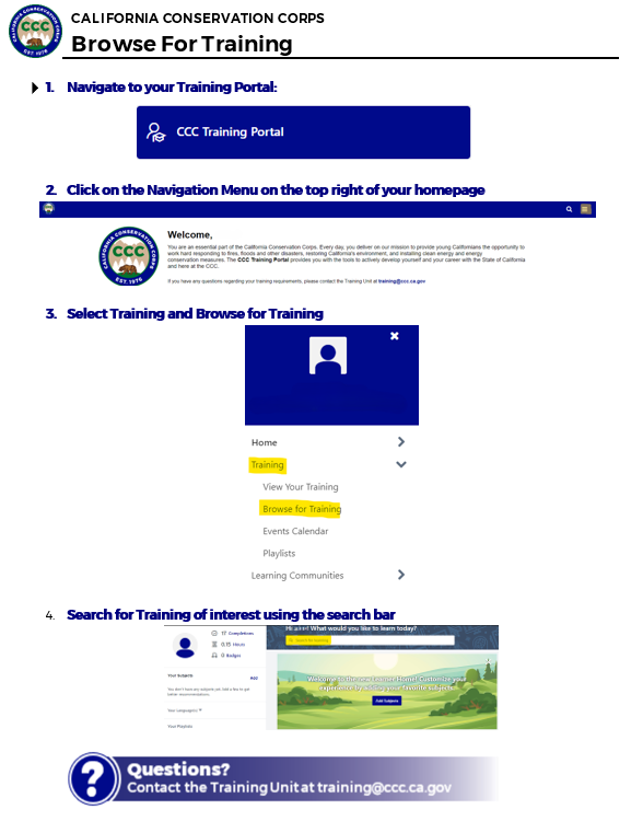CCC Training Unit July 2024