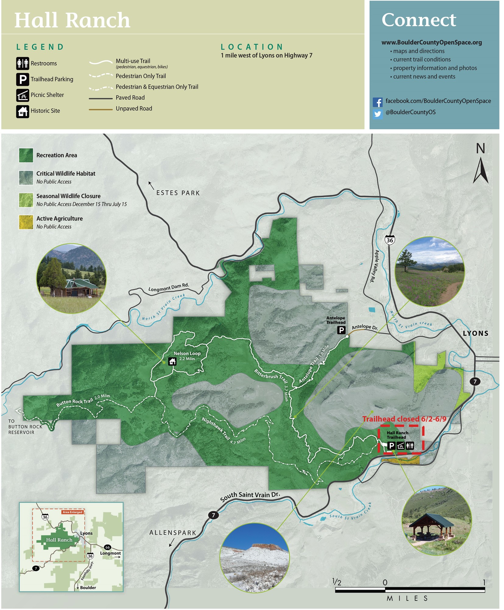 Hall Ranch Main Trailhead on CO 7 to close Thursday, June 2, through ...