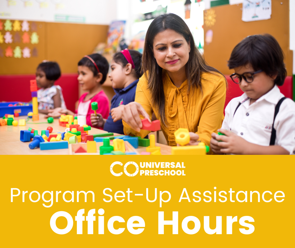 Colorado Universal Preschool Provider Program Set Up Deadline & Office ...