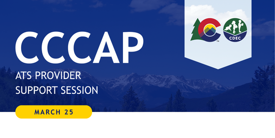 Join us for the next CCCAP ATS Provider Support Session on March 25