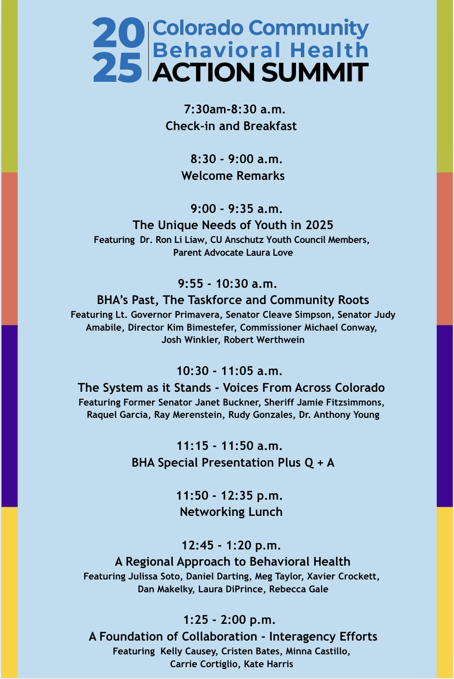 Welcome! New Details on the 2025 Behavioral Health Action Summit!