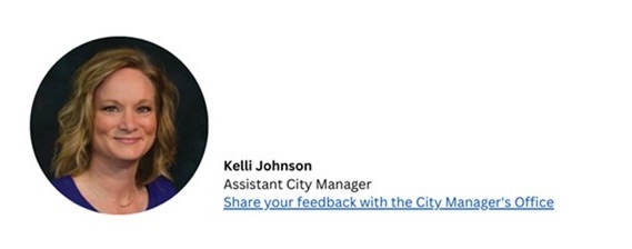 Message from Assistant City Manager Kelli Johnson