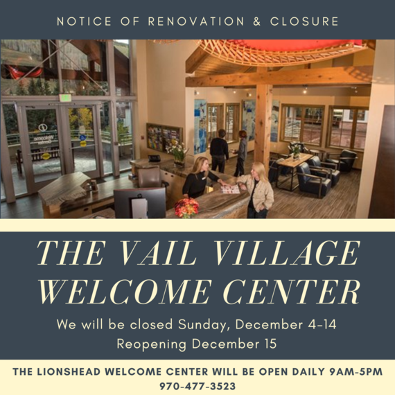 Vail Village Welcome Center Closure