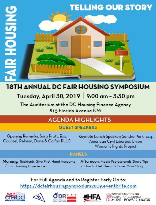 Reminder - The 18th Annual Fair Housing Symposium - Telling Our Story