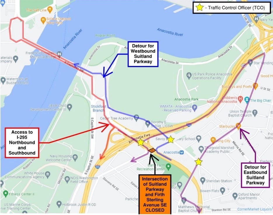 DDOT Traffic Advisory: Temporary Closures for South Capitol Street ...