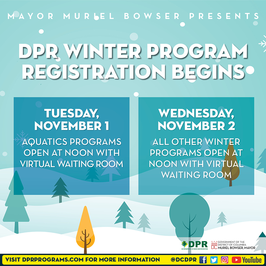 Bowser Administration to Open DPR Winter Program Registration on Nov. 1 ...