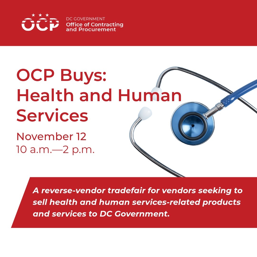 Join us for OCP Buys on November 12: Connect with DC Government Health ...
