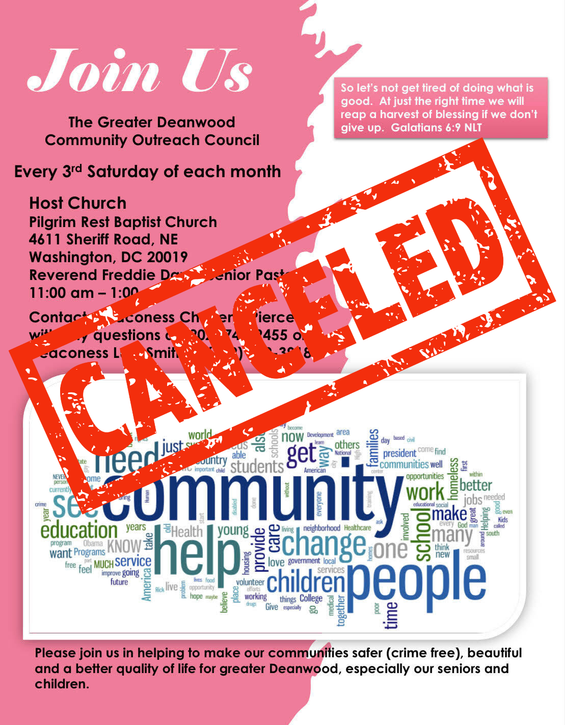 CORRECTED: Greater Deanwood Community Outreach Council Meeting Canceled ...