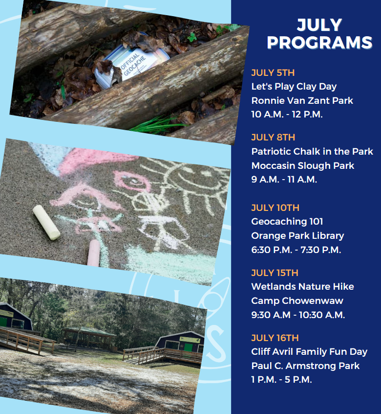 July Newsletter - Clay County Parks and Recreation