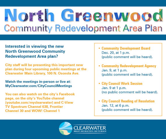 Read the North Greenwood Community Redevelopment Area Plan