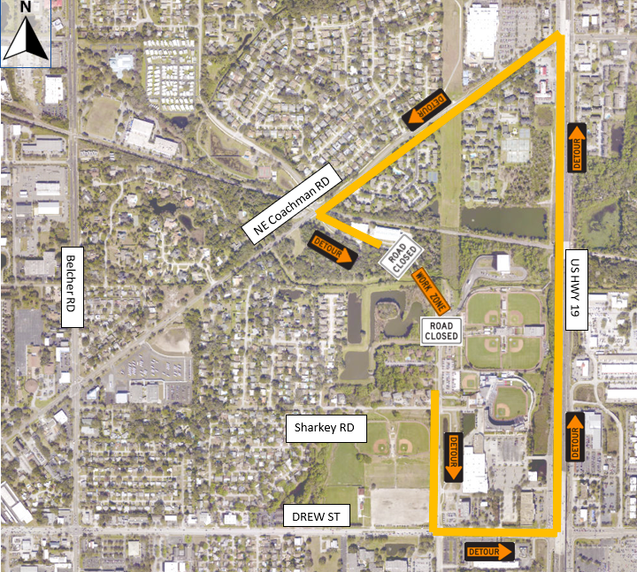 Clearwater Road and Lane Closures