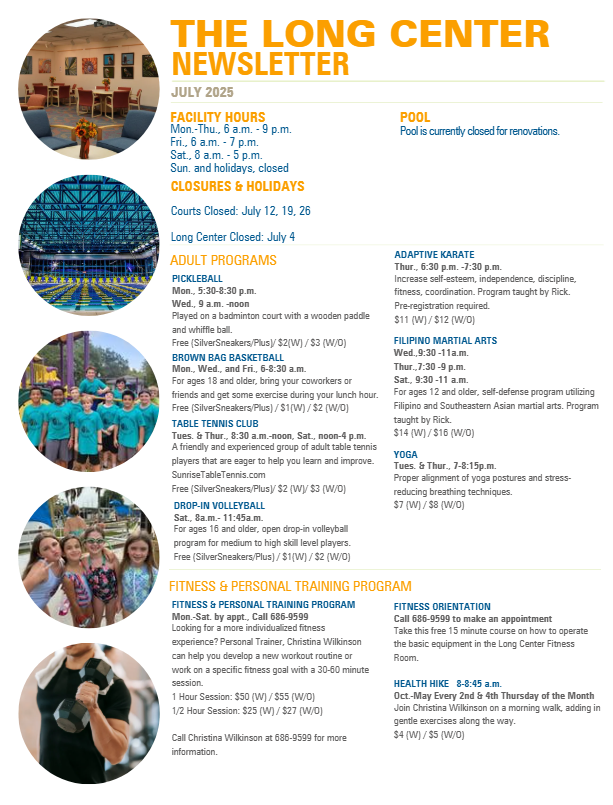 Long Center: Newsletter for July 2025