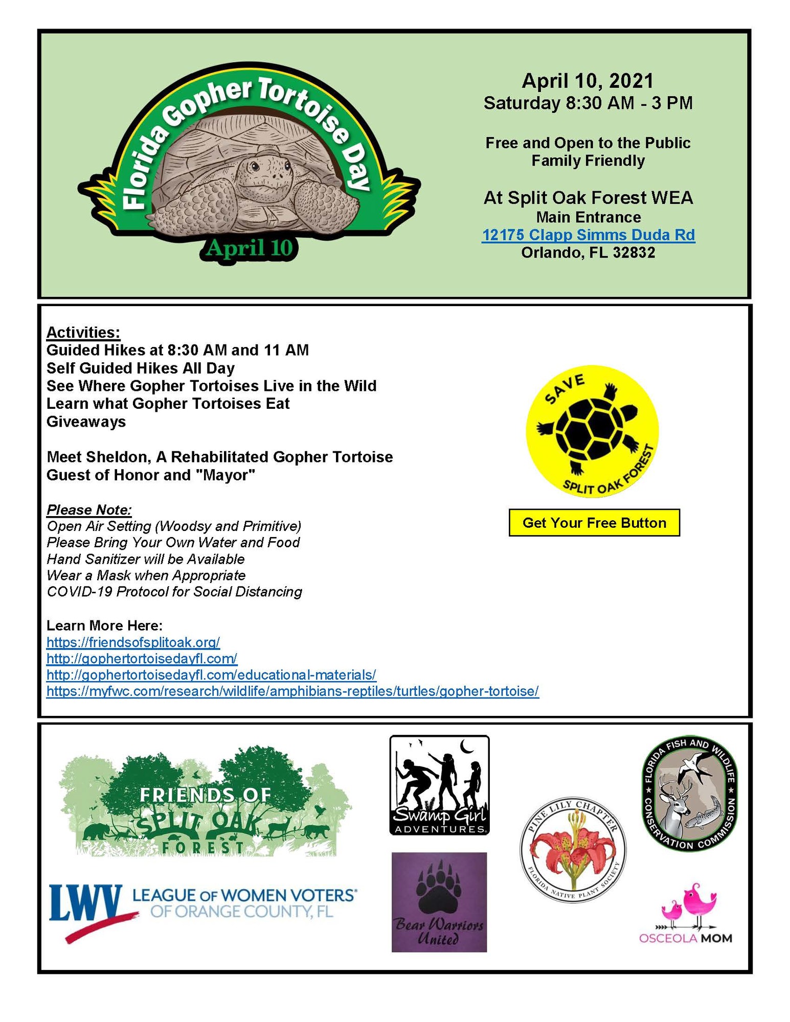 Gopher Tortoise Day is tomorrow, April 10!