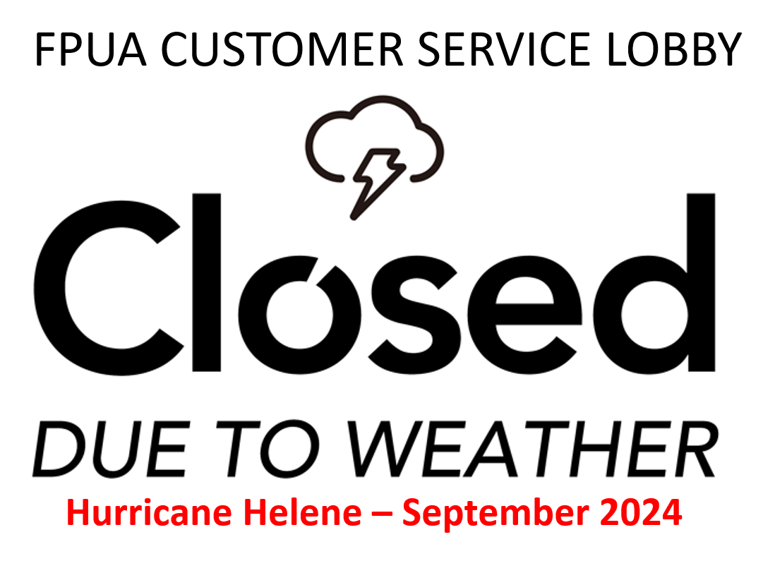 Storm Communications: FPUA Lobby Closure Thursday, September 26, 2024