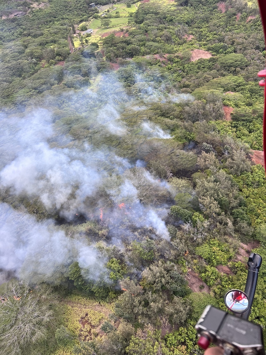 NR 08-24-24 (Firefighters extinguish brush fire in Anahola Friday)