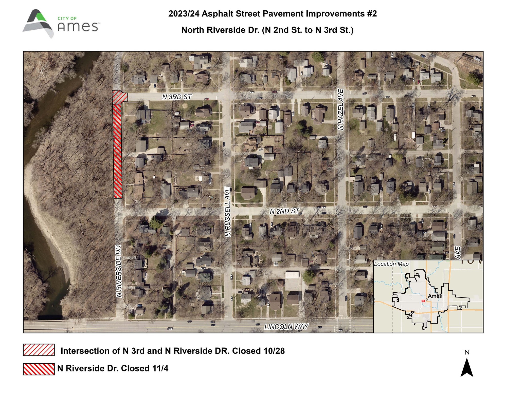 North Riverside Drive to Close