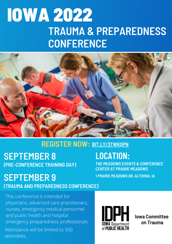 2022 Iowa Trauma & Preparedness Conference - brochure now available
