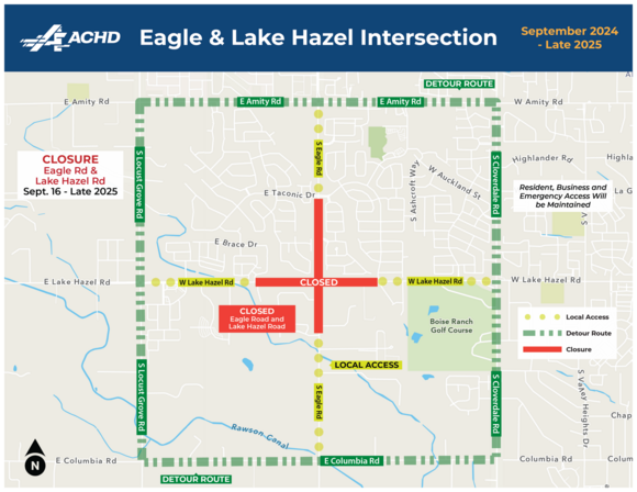 TRAFFIC ADVISORY: Eagle Road, Lake Hazel to Amity Project