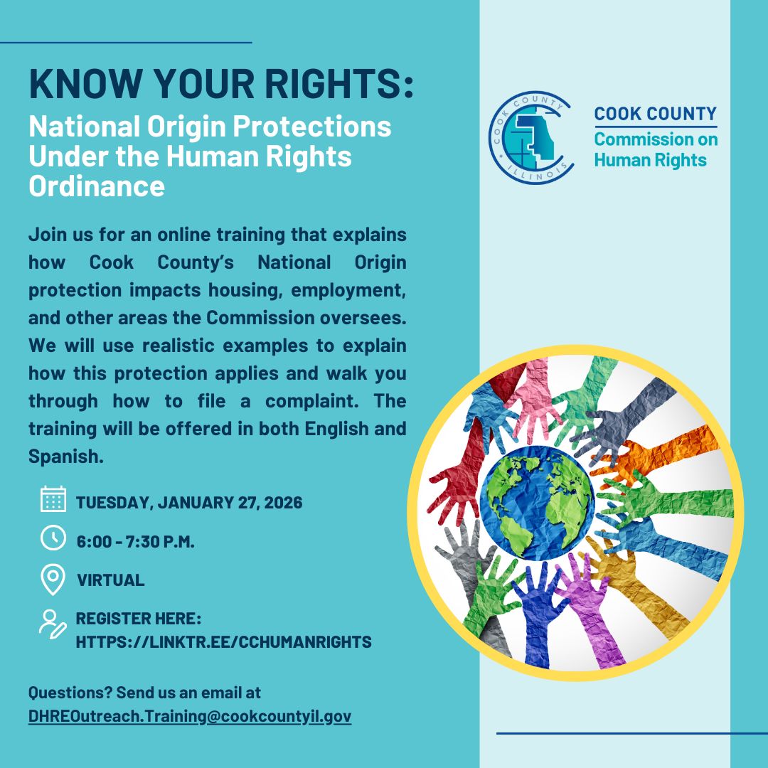 Reminder - Know Your Rights: National Origin Training - January 27, 2026