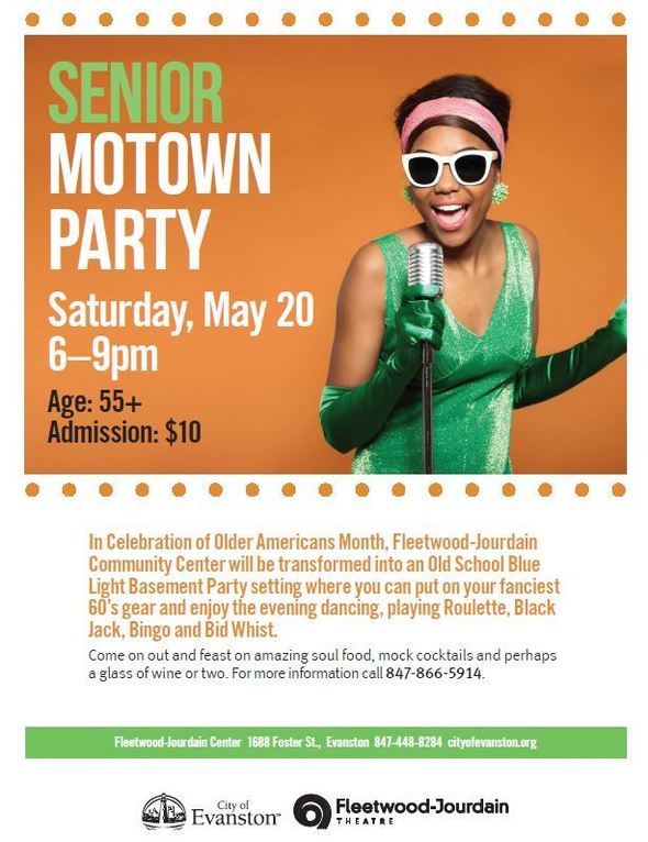 Seniors 55+ Motown Party On Saturday, May 20