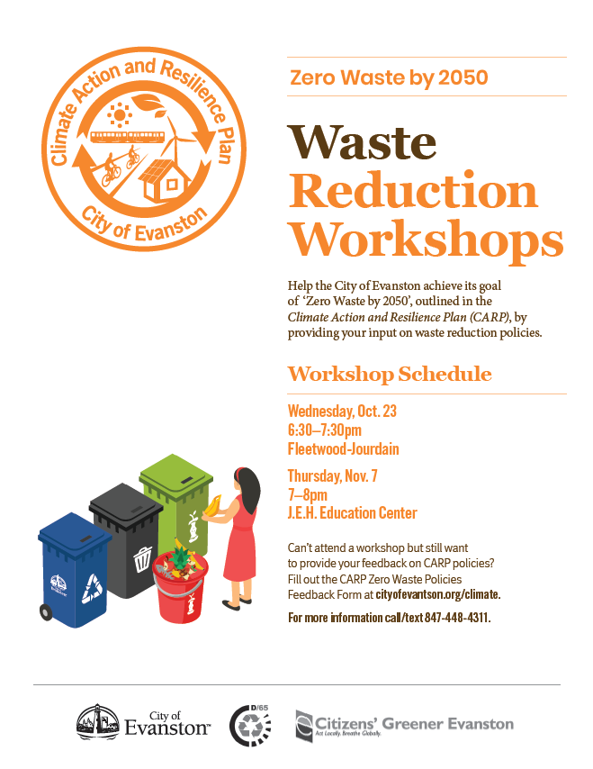 Waste Workshops, Weatherization, CARP Zero Waste Survey, and Rain Barrels