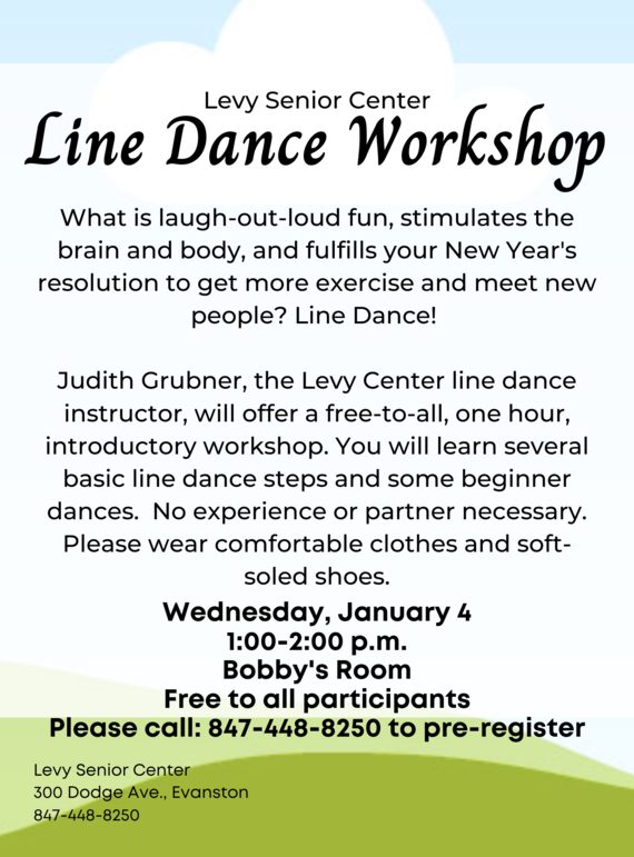 Levy e-News: Line Dance Workshop, Finance Series and More!