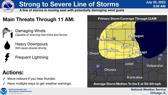 Press Release: Severe Thunderstorm Warning Issued for This Morning, July 26