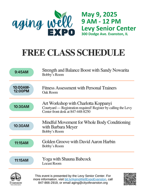 Levy E-News Extra: Aging Well Expo & Classes Tomorrow!