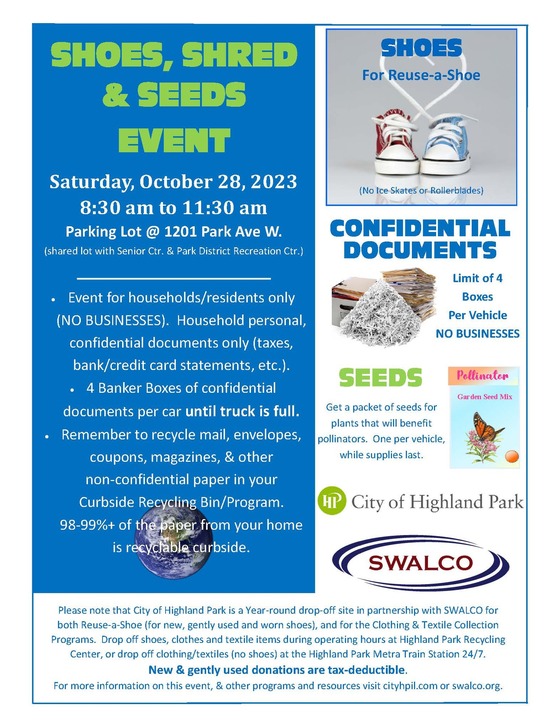 Shoes, Shred & Seeds Event - Highland Park