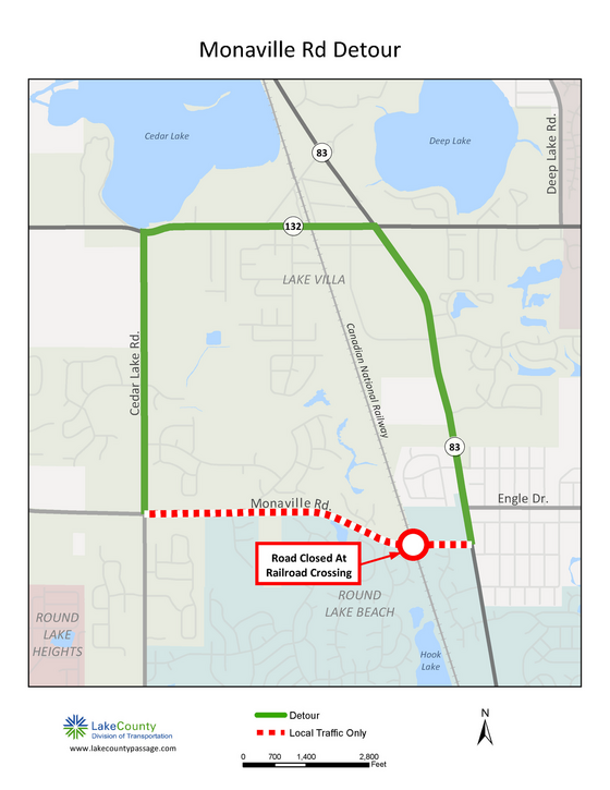 Monaville Road Closure at Canadian National Railway Crossing