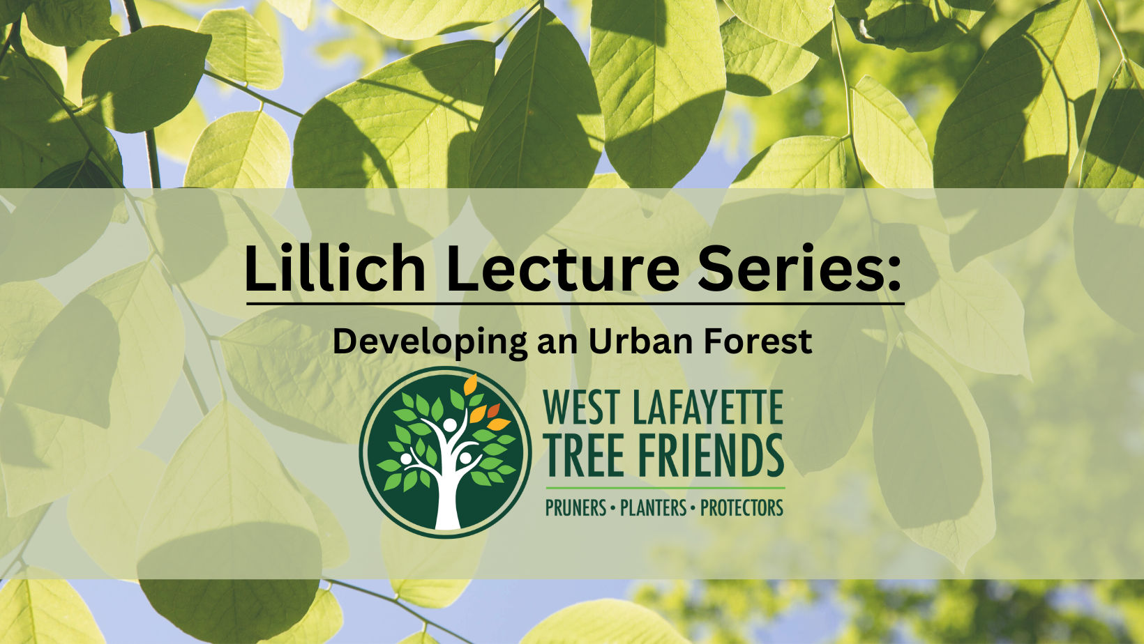 Lillich Lectures - Developing an Urban Forest - November 15!