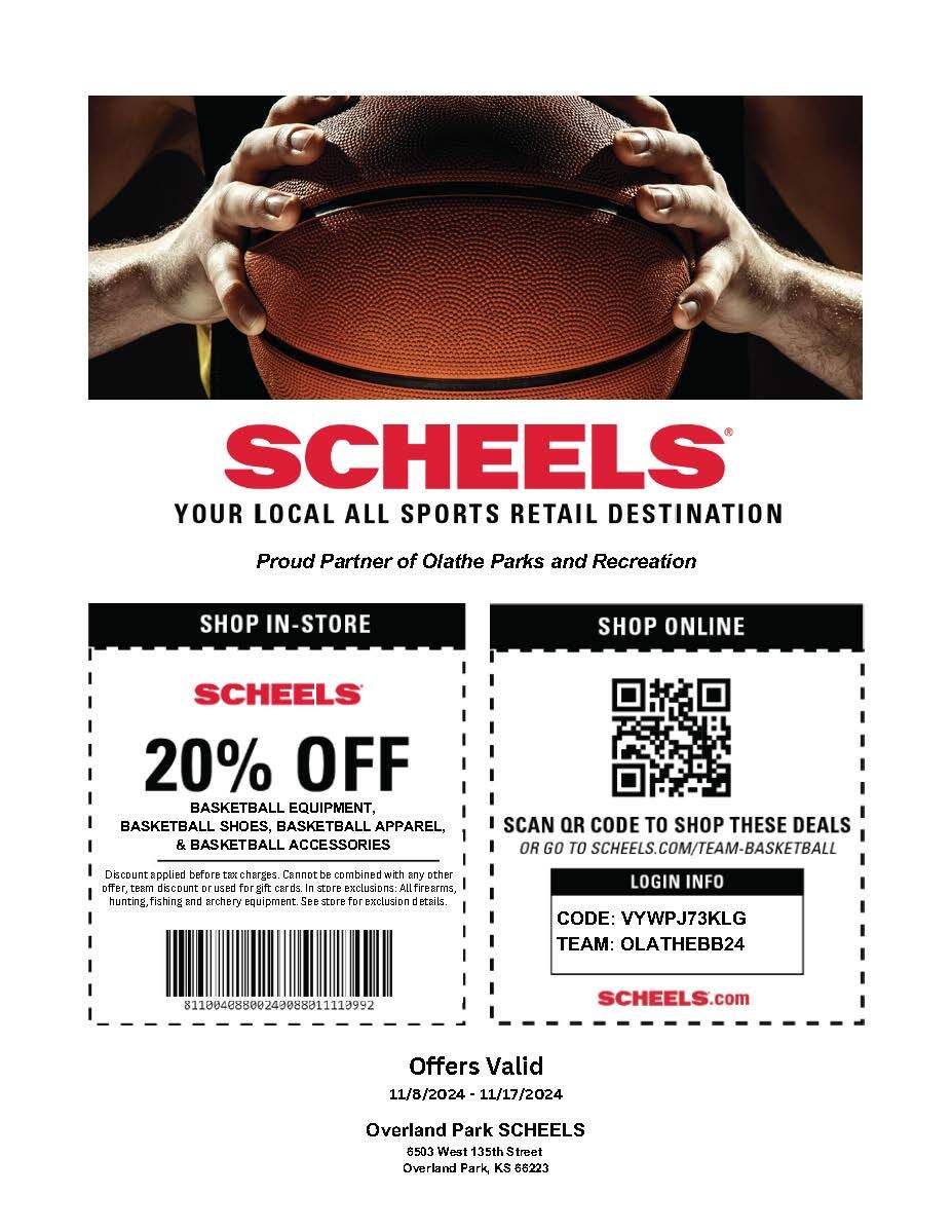 🏀 Olathe Parks & Rec x SCHEELS - Basketball Shop Event 🏀