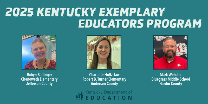 Three Kentucky educators honored as part of the 2025 Kentucky Exemplary ...
