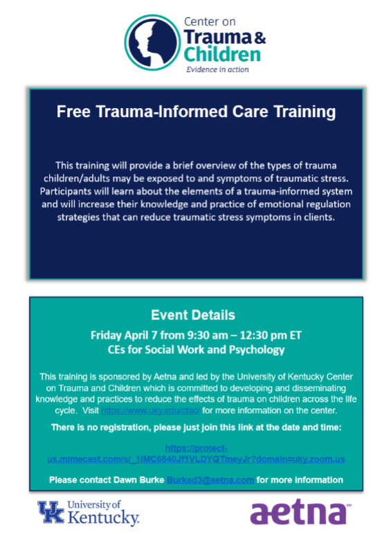 Free Trauma Informed Care Training