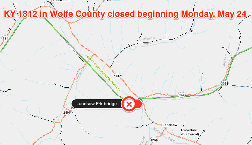 KY 1812 in Wolfe County to be closed for bridge replacement beginning ...