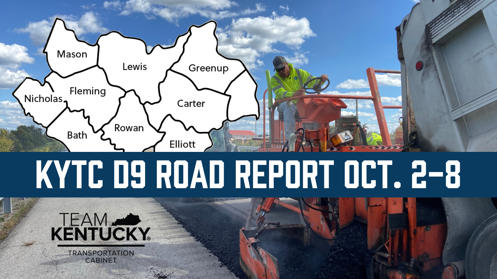 District 9 Road Report: State Highway Work Zones for This Week, Oct. 2-8