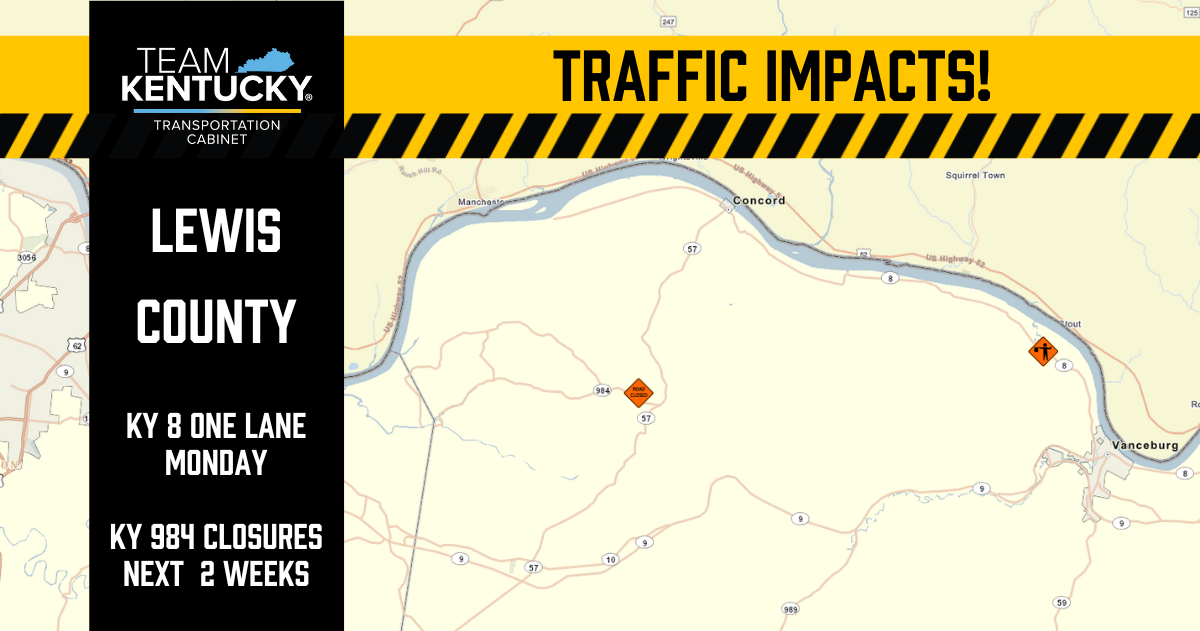 Traffic Advisory: Pipe Replacements to Affect KY 8, KY 984 Traffic in ...
