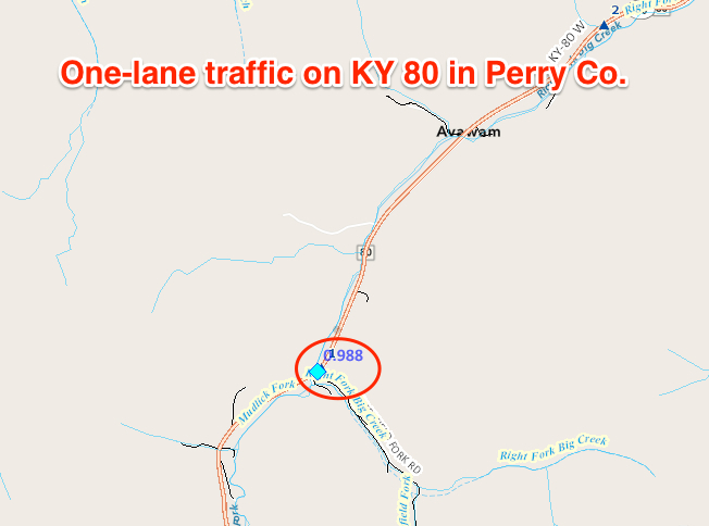 UPDATE: One-lane traffic on KY 80 in Perry County begins Monday, Oct. 2