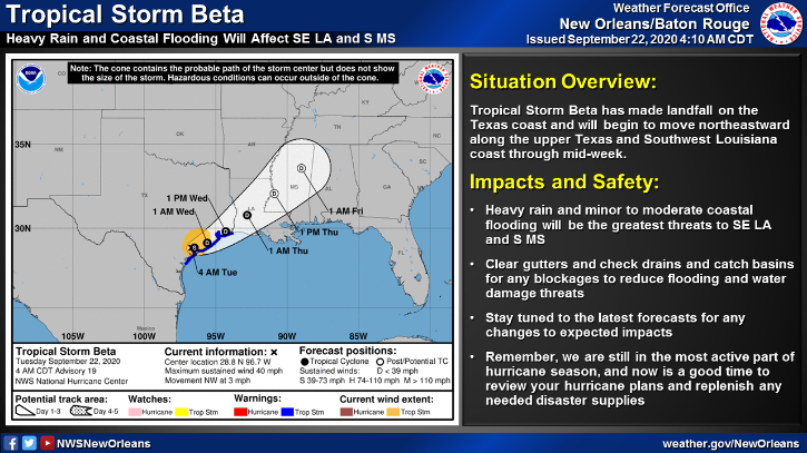 The National Weather Service Reports Beta Bringing Heavy Rainfall to ...