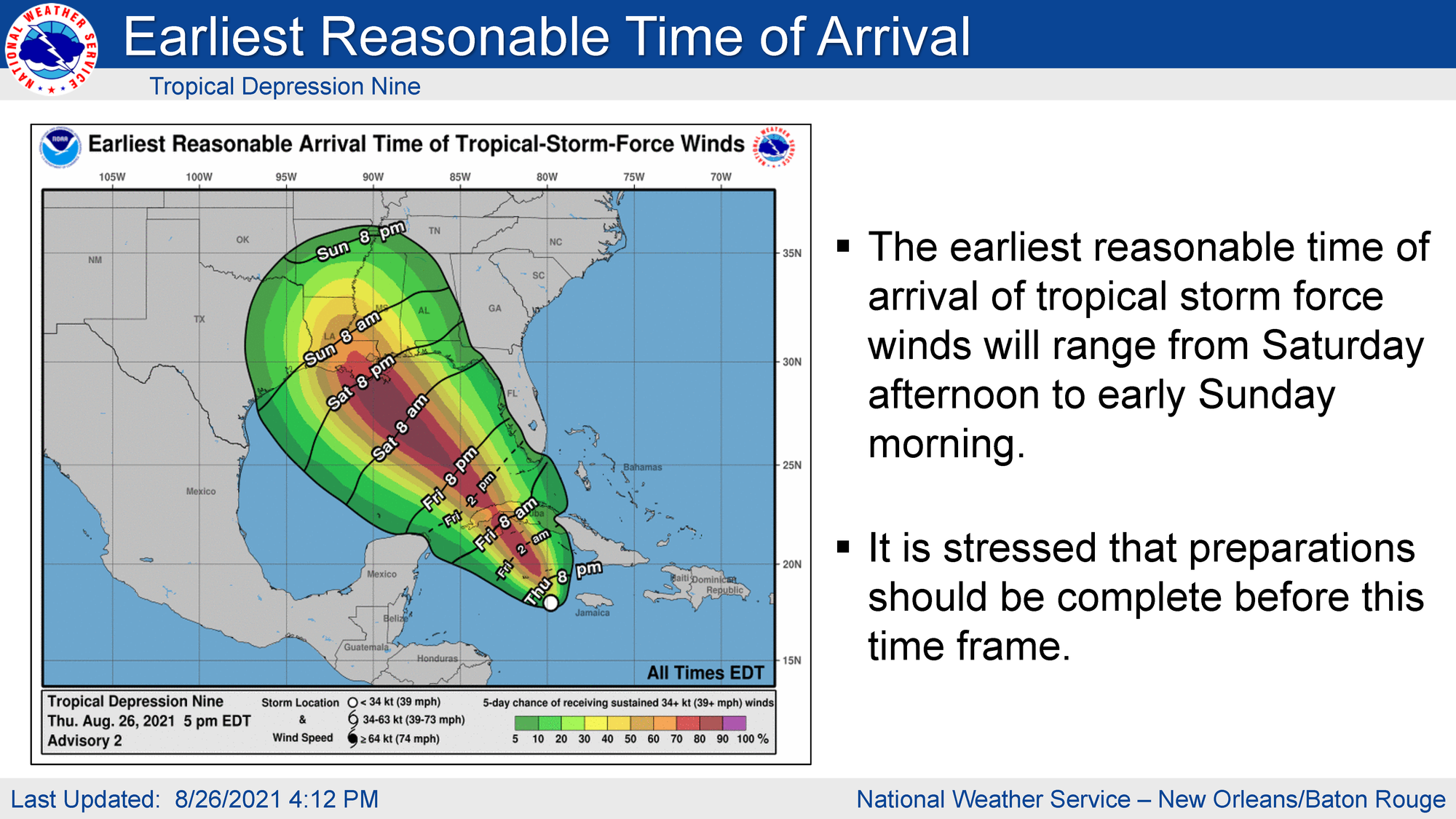 Tropical Weather Alert: Tropical Storm Ida Update 27 August 2021 - 8:00AM