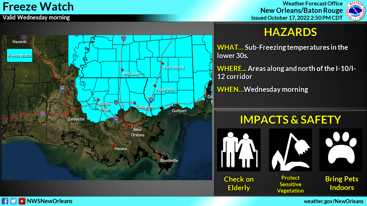 A Freeze Watch Has Been Issued for Temperatures Near or Just Below ...