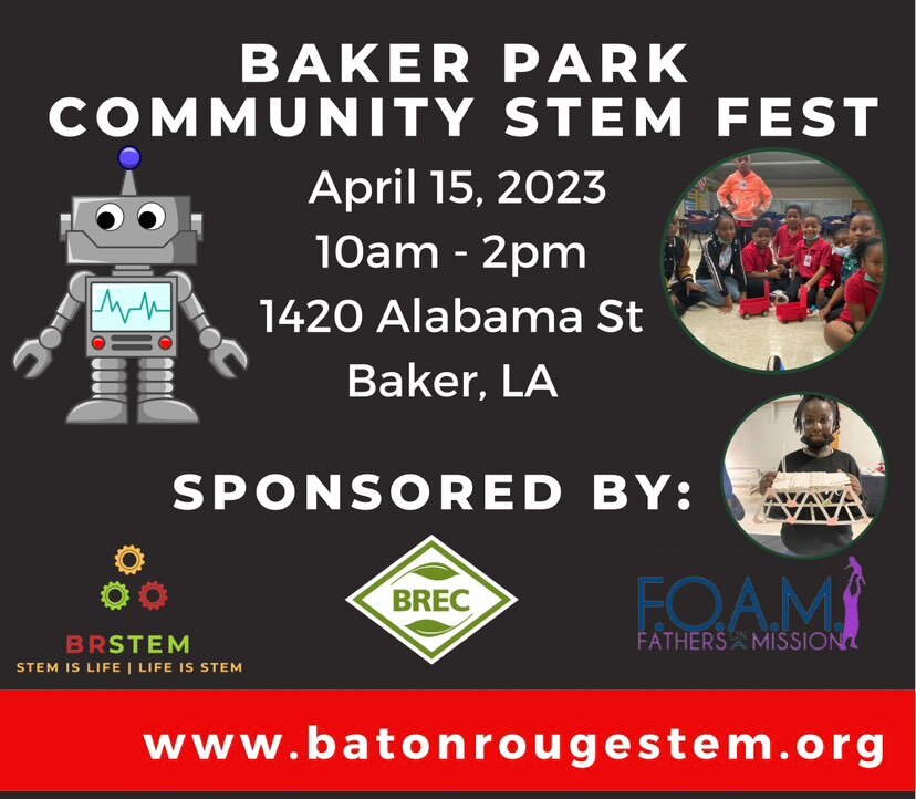 STEM Saturday! Baker Park Community STEM Fest on Saturday on April 15 ...